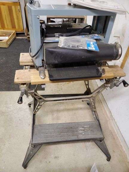 Delta 12" planer, Black & Decker workmate stand - Sherwood Auctions