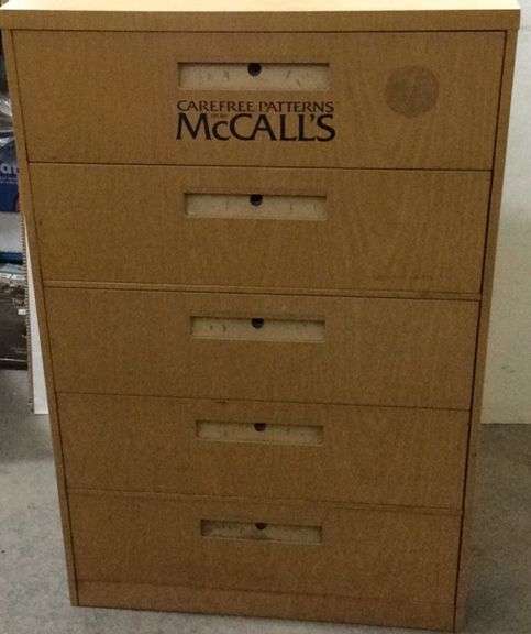 Metal Sewing Pattern Cabinet - Sherwood Auctions