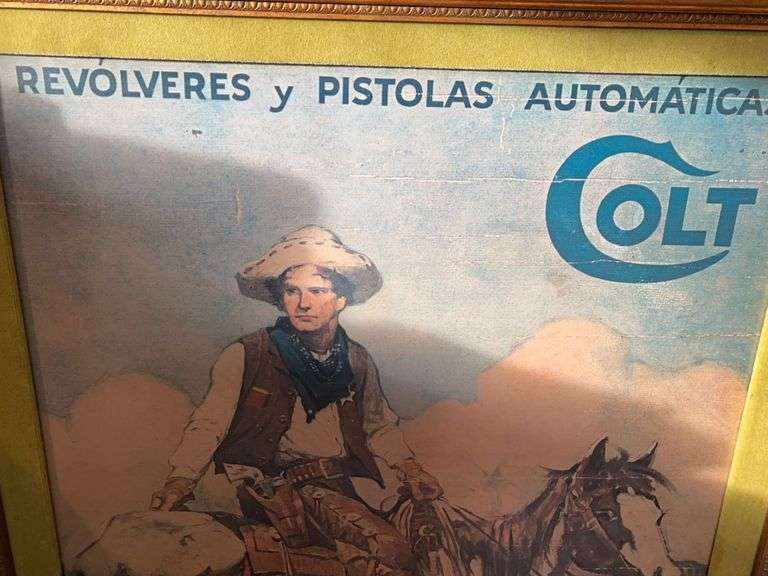 1926 Colt Firearms Spanish Advertisement Poster after Frank Schoonover ...