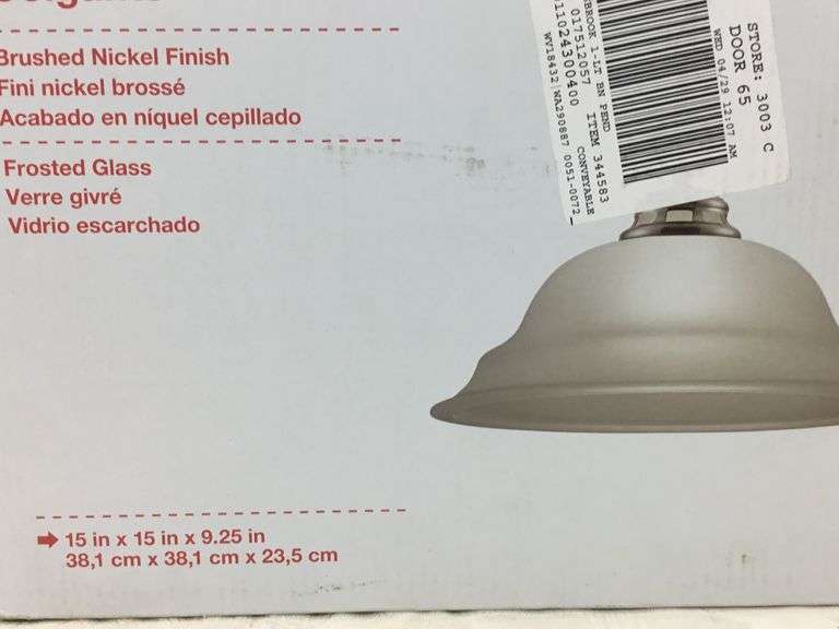 Project Source Fallsbrook Pendant Light Fixture - Sherwood Auctions