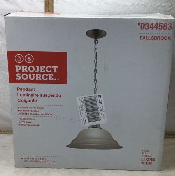 Project Source Fallsbrook Pendant Light Fixture - Sherwood Auctions