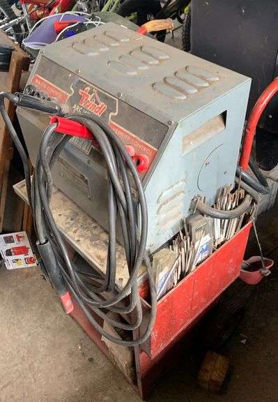 Trindl Arc Welder + rods - Sherwood Auctions