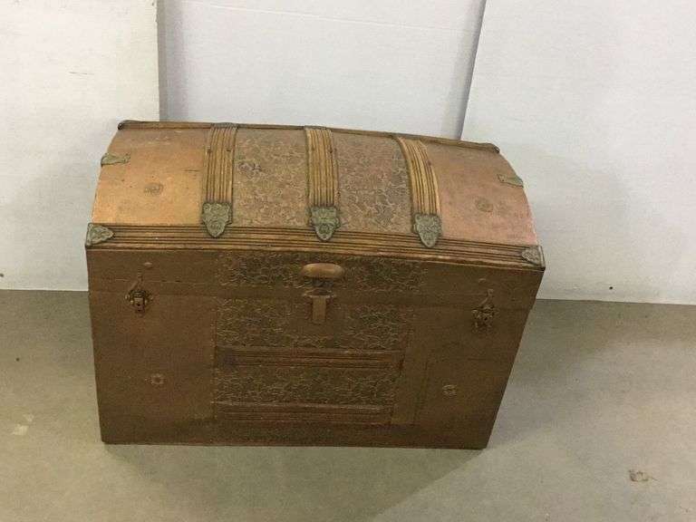Antique Humpback Trunk - Sherwood Auctions