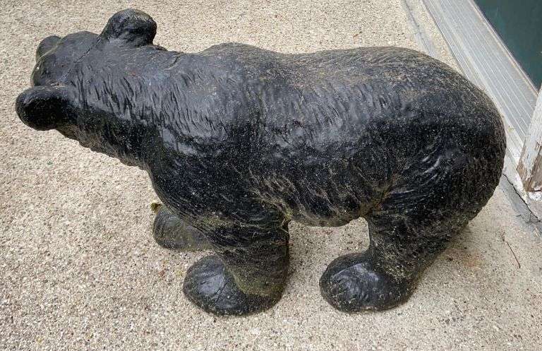 Cement Black Bear Statue - Sherwood Auctions