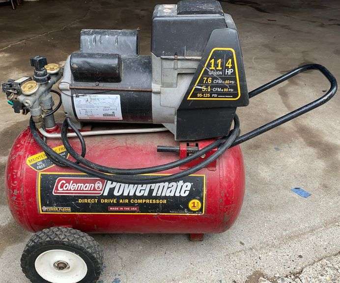 Coleman Powermate Air Compressor - Sherwood Auctions
