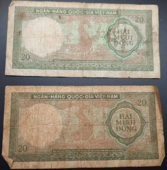 2 - Vietnam 20 Dong Paper Money - Sherwood Auctions