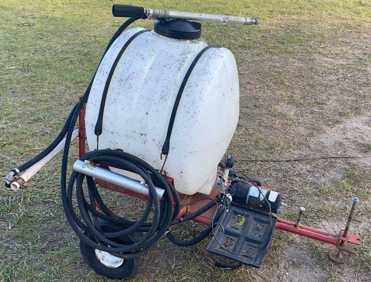 Pull Behind Garden Sprayer w/ 25 Gal. Tank - Sherwood Auctions