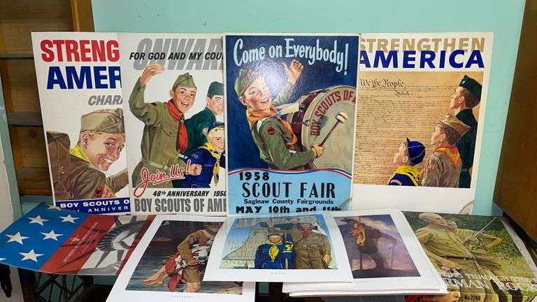 Boy Scout Posters & 50 Norman Rockwell Boy Scout Prints - Sherwood Auctions