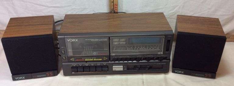 Yorx AM-FM Stereo Cassette Recorder, Digital Alarm Clock & Speakers ...