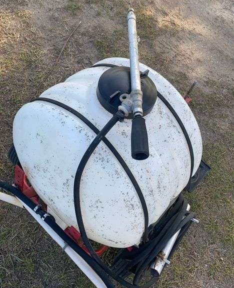 Pull Behind Garden Sprayer w/ 25 Gal. Tank - Sherwood Auctions