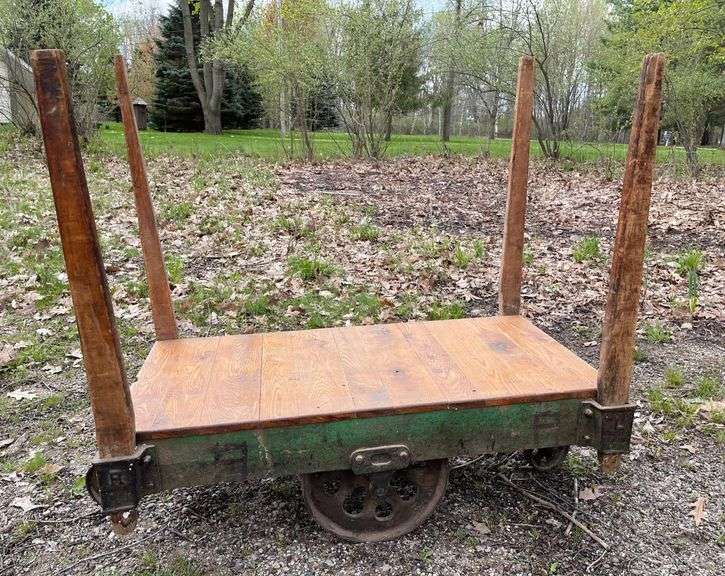 Vintage American Industrial Factory Cart - Sherwood Auctions