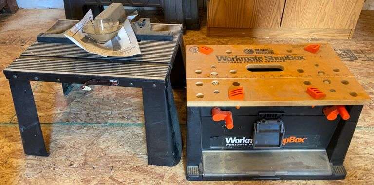 Craftsman Router Table & Workmate Shop Box - Sherwood Auctions