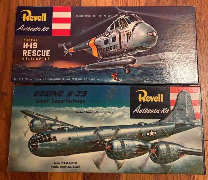 Revell H-19 Rescue Helicopter & Boeing B-29 Model Kits - Sherwood Auctions