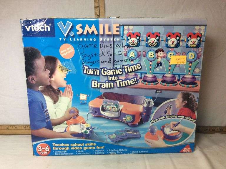 V-Smile V-Tech Learning System, 6 Games, 2 Controllers & Manual ...