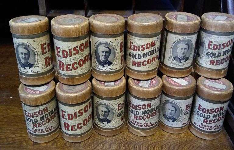 1800's Edison Phonograph Cylinder Records - Sherwood Auctions