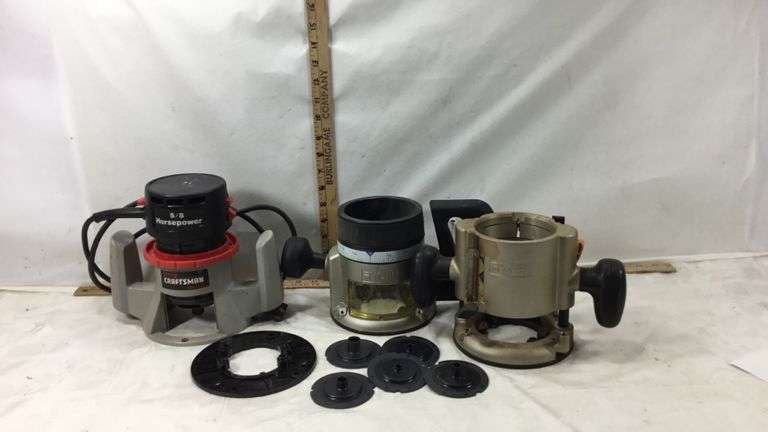 Craftsman 5/8 Horsepower Router and Extra Router Parts - Sherwood Auctions