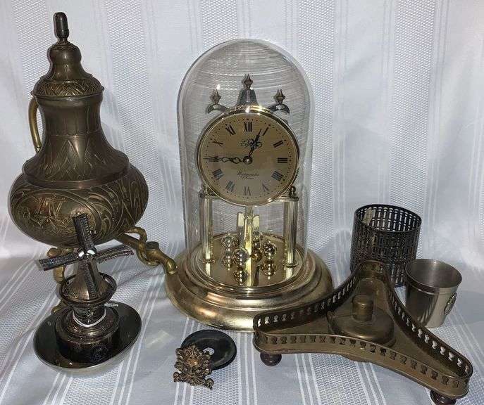 Elgin Clock, Copper Kettle & Brass Pieces - Sherwood Auctions
