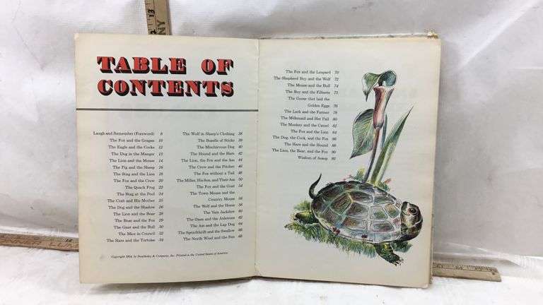 Aesop’s Fables Antique Book - Sherwood Auctions