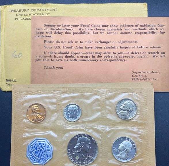 1960 US. Mint Proof Coin Set - Sherwood Auctions