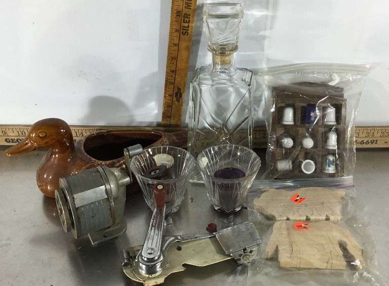 Thimble Collection, Crystal Candle Holders, Pencil Sharpener, Duck ...