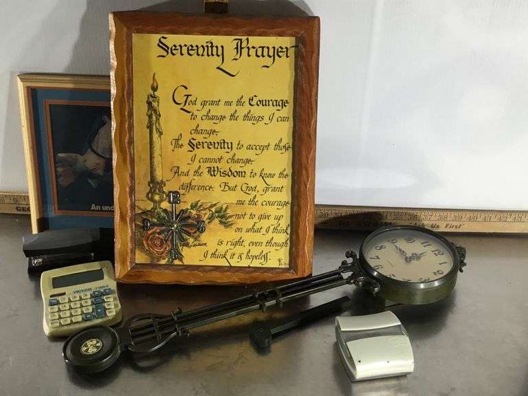 Wall Clocks, Stapler, Calculator, Post It Holder & Framed Print ...