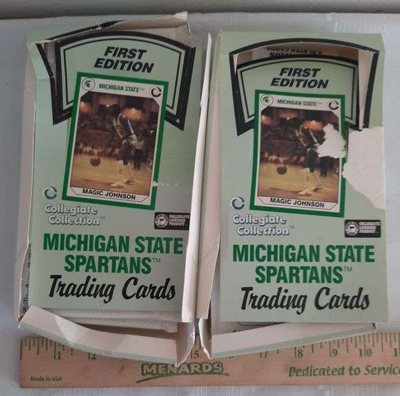 2 Boxes of Michigan State Spartan Trading Cards - Sherwood Auctions