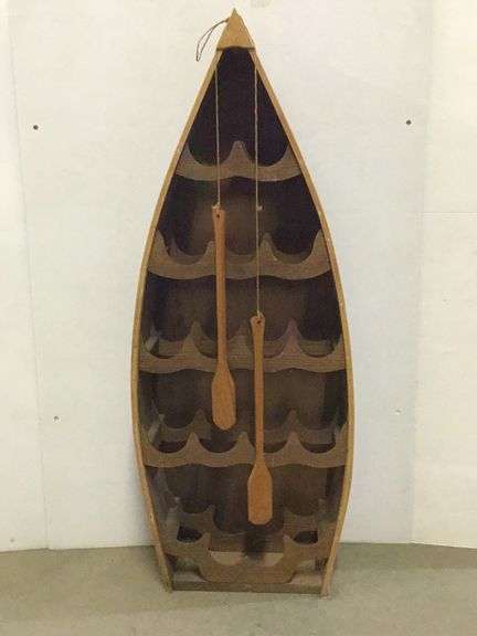 Wooden Boat Wine Rack - Sherwood Auctions