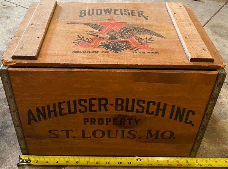 Anheuser-Busch Inc. Budweiser Wooden Box - Sherwood Auctions
