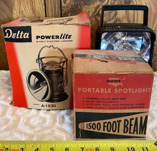 Delta 6-Volt Electric Lantern, Portable Spotlight & Rayovac Workhorse ...