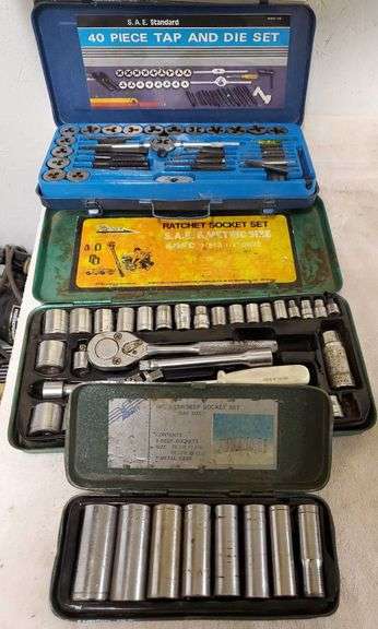 Socket sets & tap and die set - Sherwood Auctions
