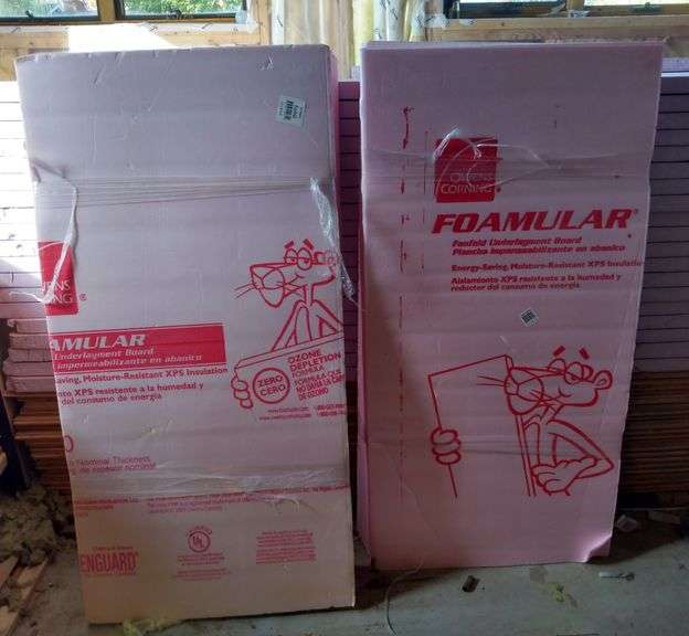19 Foamular 150 Insulation Sheets (8'x4'x1.5") + Fanfold Underlayment ...