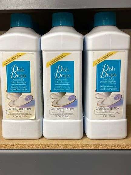 Nine 1 Liter Dish Drops Concentrated Dishwashing Liquid - Sherwood Auctions