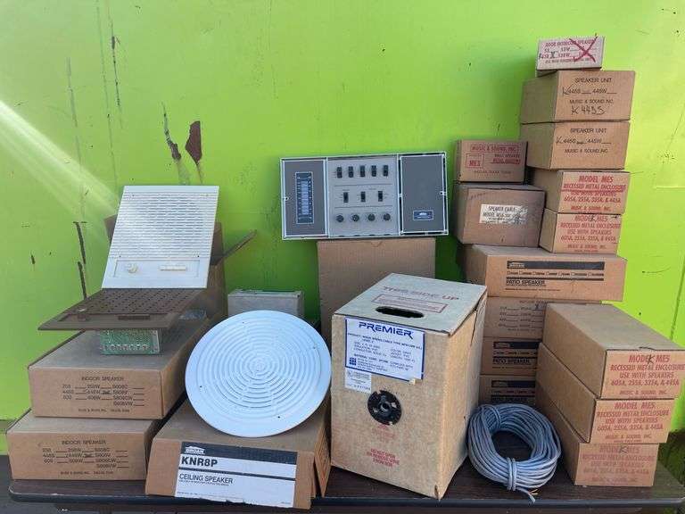 All New in Boxes- Broan Music Intercom, 10 Indoor Speakers, 3 Patio ...
