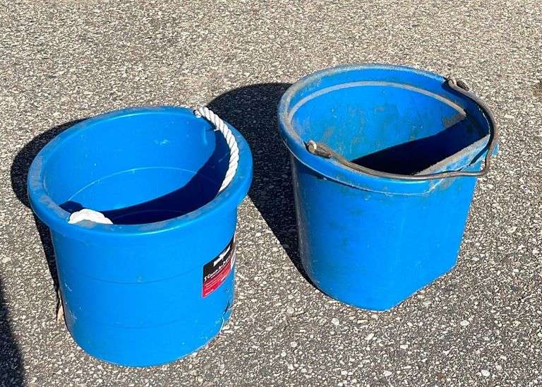Blue 5 Gallon Buckets (2) - Sherwood Auctions