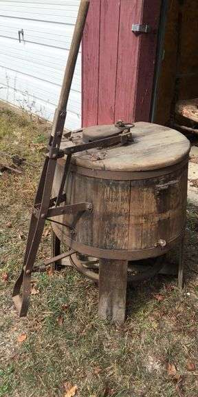 Antique Hand Powered Washing Machine - Sherwood Auctions