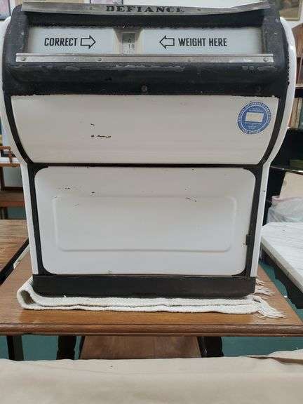 Antique Toledo Defiance White Enamel Meat Scale - Sherwood Auctions