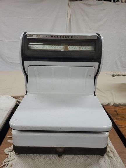 Antique Toledo Defiance White Enamel Meat Scale - Sherwood Auctions