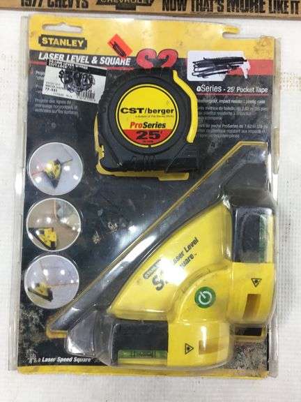 Stanley Laser Level & Square - Sherwood Auctions