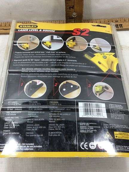 Stanley Laser Level & Square - Sherwood Auctions