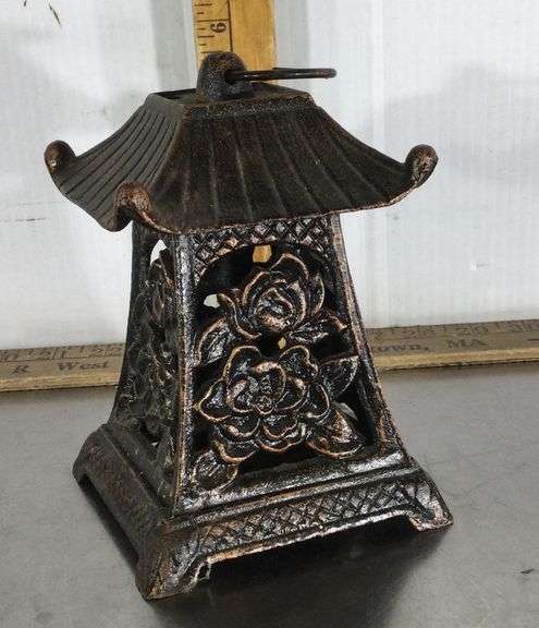 Partylite Cast Iron Pagoda Style Lotus Lantern - Sherwood Auctions