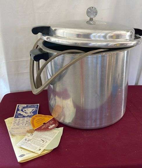 Mirro-Matic 22 quart Pressure Cooker w/ Knob, Rubber Seals & Original ...