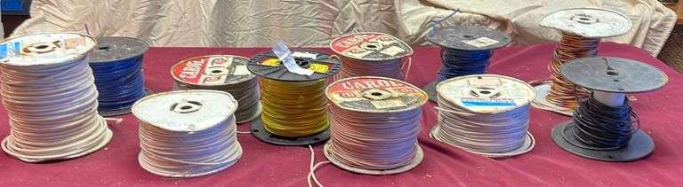 10-18 Gauge Spools of Wire + More Spools of Wire - Sherwood Auctions