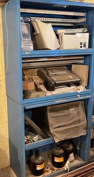 Two Stackable Sleel Cabinets, Radio Shack Model II Micro Computer ...