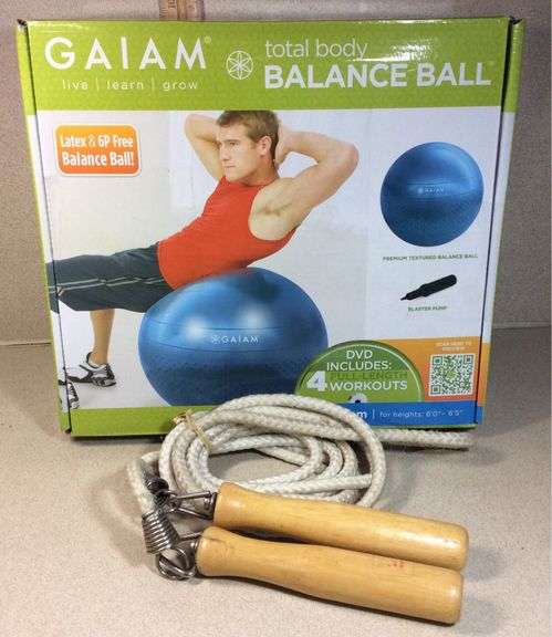 Total Body Balance Ball & Jump Rope - Sherwood Auctions