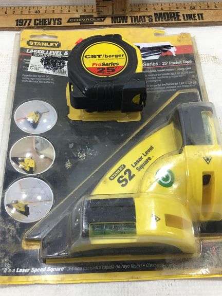 Stanley Laser Level & Square - Sherwood Auctions