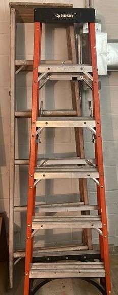 Wooden and Husky Metal 6’ Ladders - Sherwood Auctions