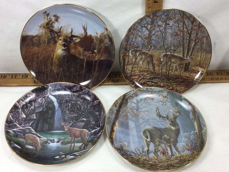 10 Collectible Danbury Mint Deer Plates - Sherwood Auctions