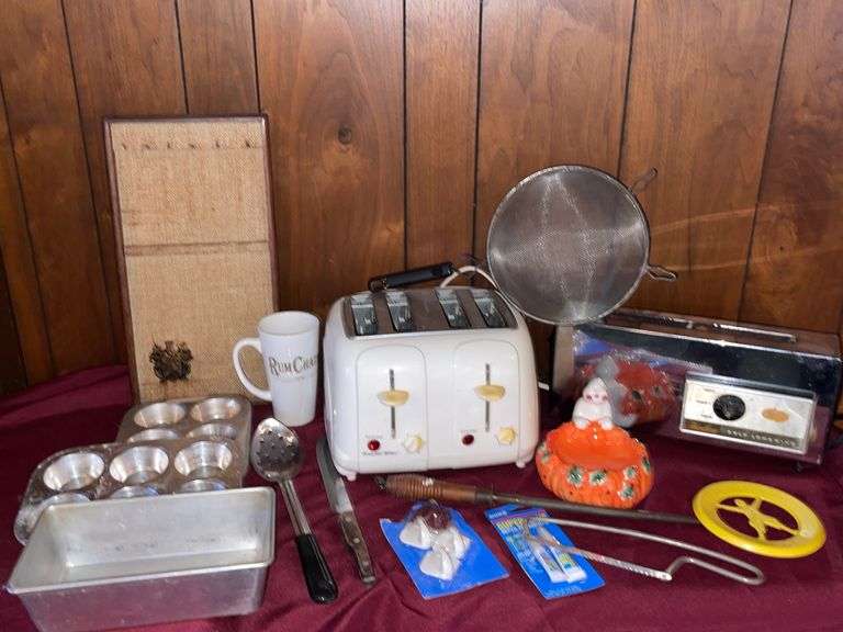 Four Slot Toaster, Sunbeam Self Lowering Toaster, Pans, Utensils & More ...
