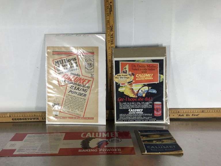 Vintage Calumet Baking Powder Advertisements, Cookbook & Sign ...