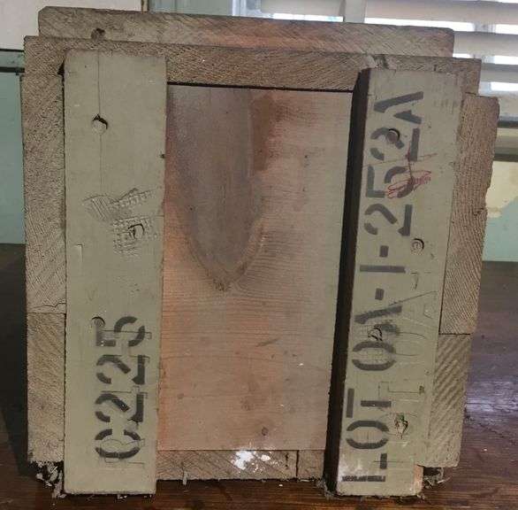 Wooden M43A1 81MM Mortar Box - Sherwood Auctions